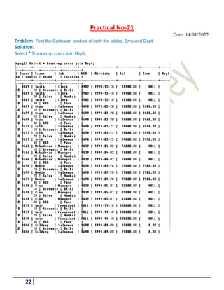 Complete practical file of class xii cs 2021-22 | PDF | Databases ...