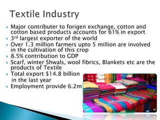 role of industries in the economy of pakistan | PPTX