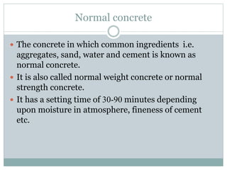 Types of Concrete | PPTX