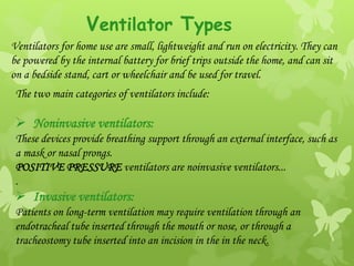 Complete presentation of ventilators | PPTX