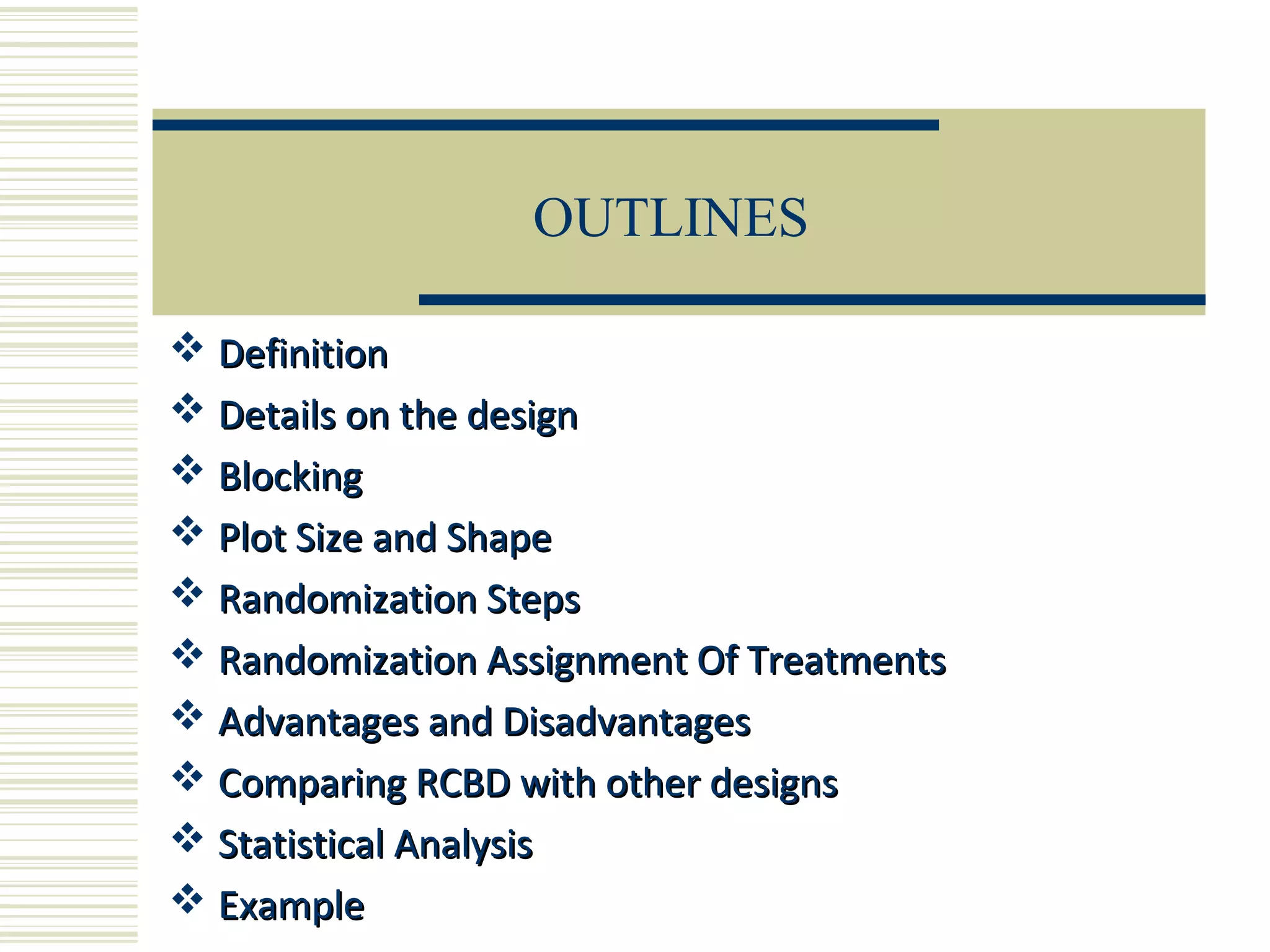 Complete randomized block design - Sana Jamal Salih | PPT
