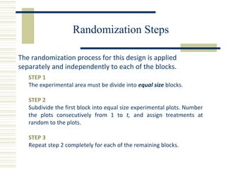 Complete randomized block design - Sana Jamal Salih | PPT
