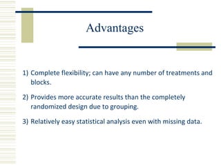 Complete randomized block design - Sana Jamal Salih | PPT