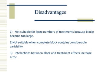 Complete randomized block design - Sana Jamal Salih | PPT