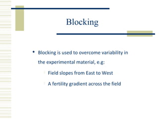 Complete randomized block design - Sana Jamal Salih | PPT