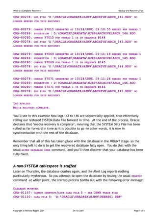 Completerecovery | PDF