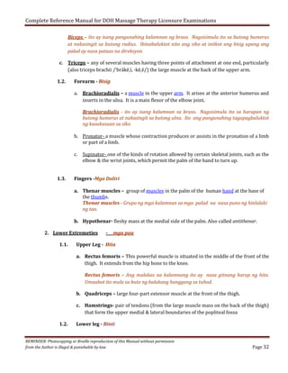 COMPLETE REFERENCE MANUAL FOR DOH MASSAGE LICENSURE EXAMINATIONS ...