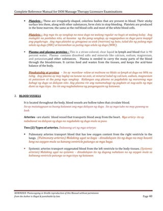 COMPLETE REFERENCE MANUAL FOR DOH MASSAGE LICENSURE EXAMINATIONS ...