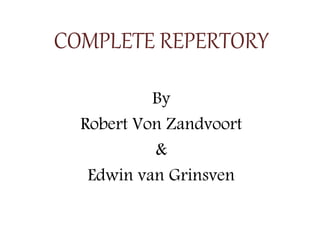 Complete repertory ppt | PPTX