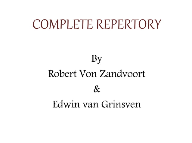 Complete repertory ppt | PPTX | Lung and Respiratory Health | Diseases ...