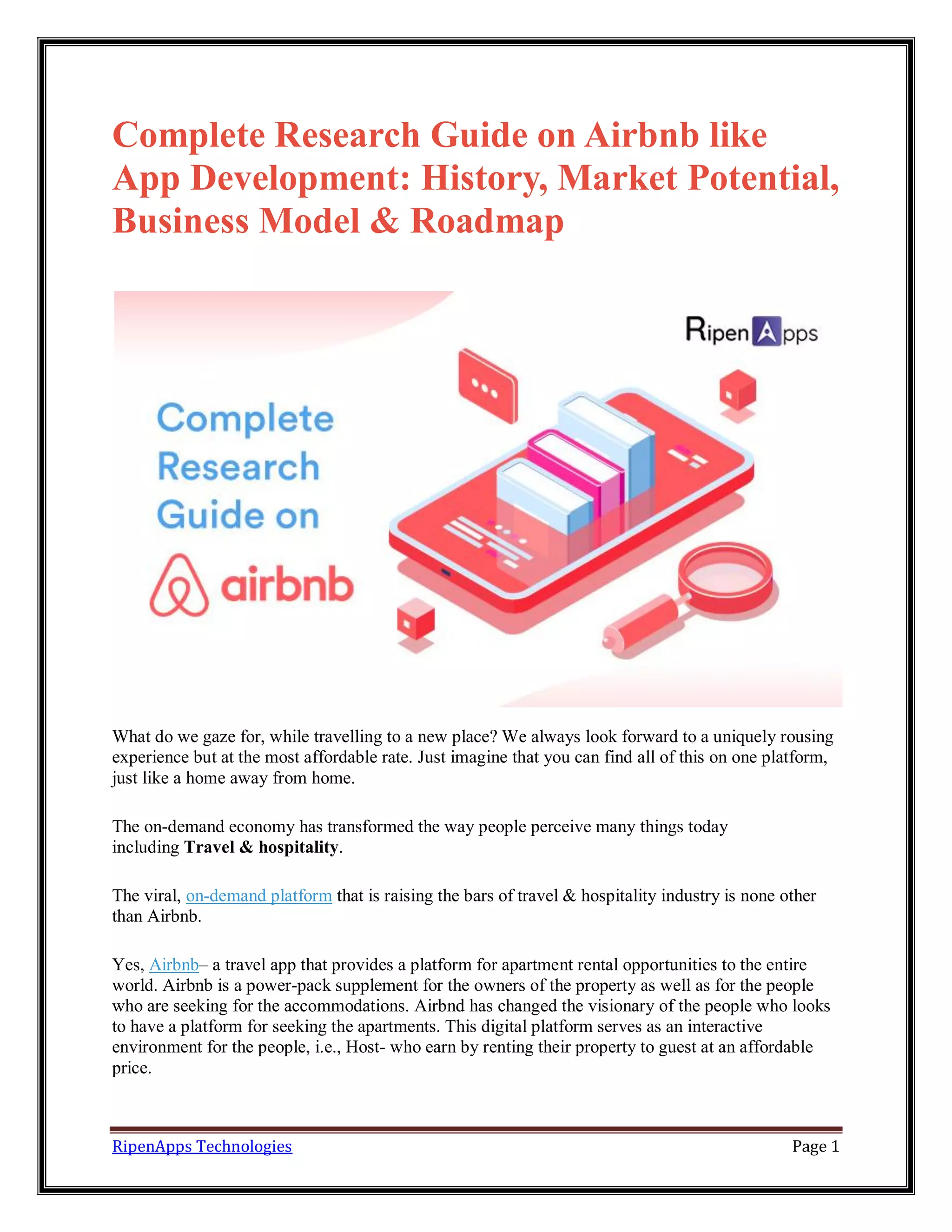 Complete Research Guide on Airbnb like App Development: History, Market ...