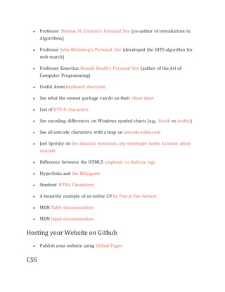 Complete resource for web development | DOCX