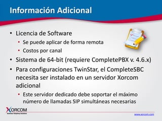 Xorcom CompleteSBC - Presentación | PDF