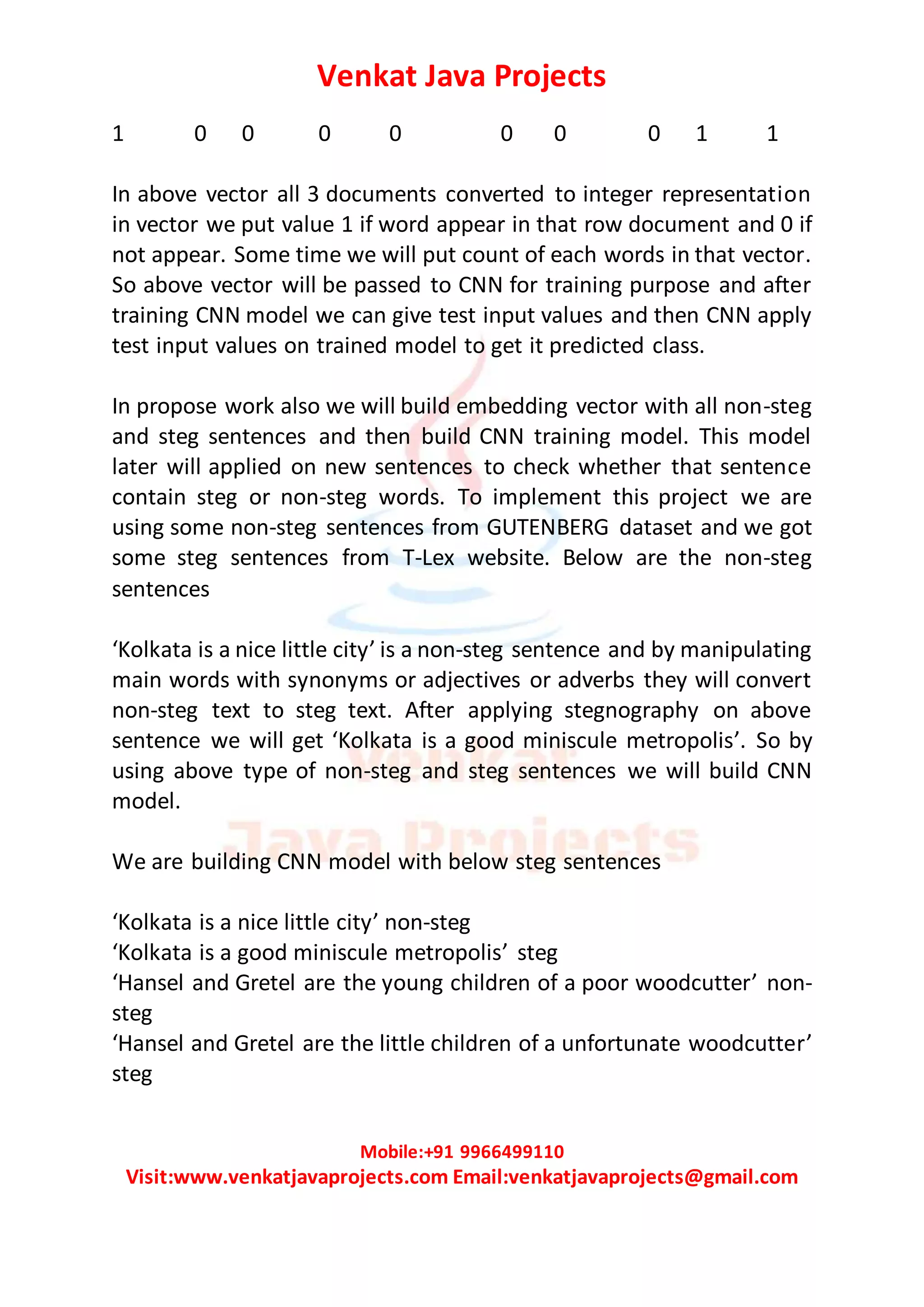 Convolutional Neural Network Based Text Steganalysis Complete screens | DOCX