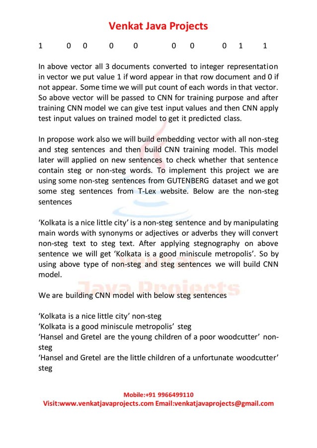 Convolutional Neural Network Based Text Steganalysis Complete Screens Docx