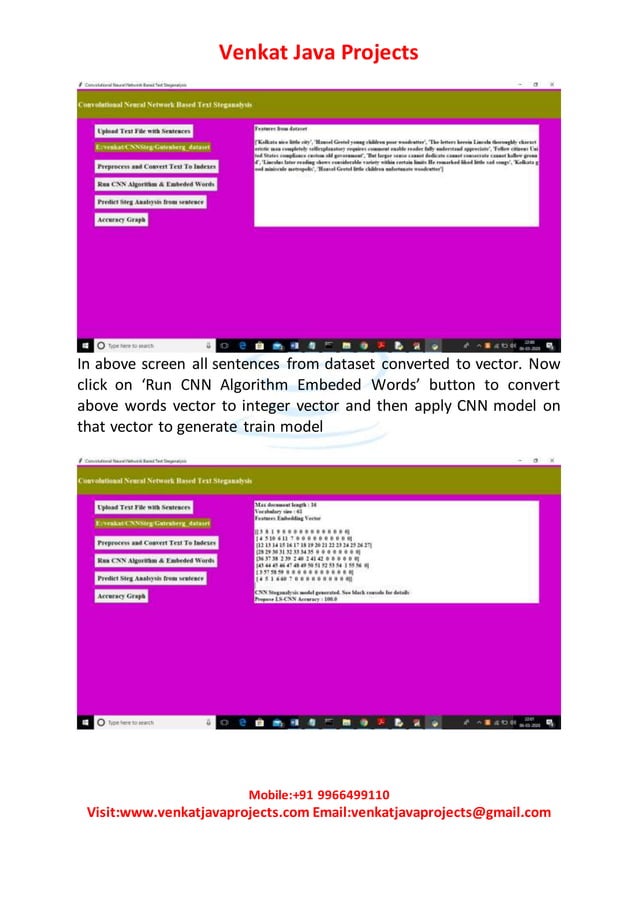 Convolutional Neural Network Based Text Steganalysis Complete screens | DOCX