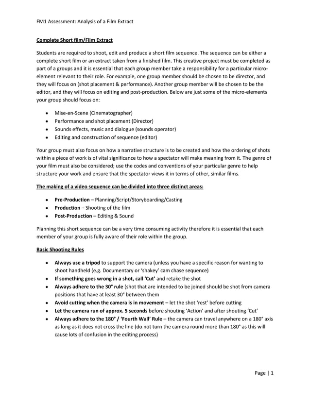 Complete short film guide | PDF