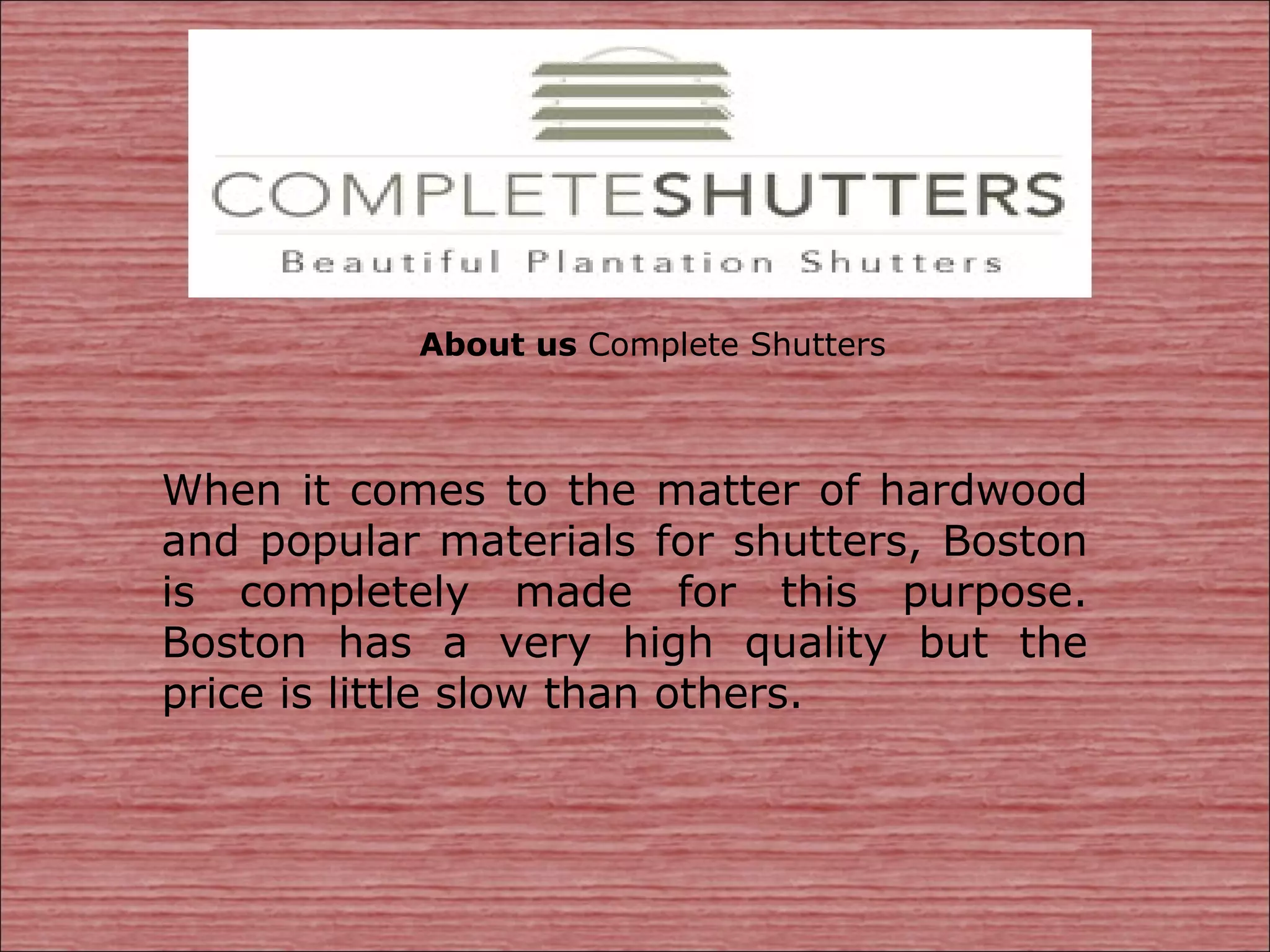 Complete shutters | PPT