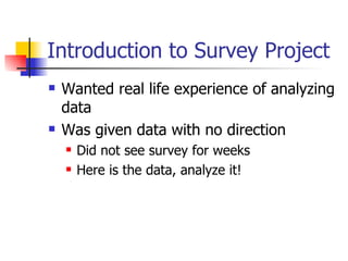 Categorical Data Analysis Survey Data | PPT