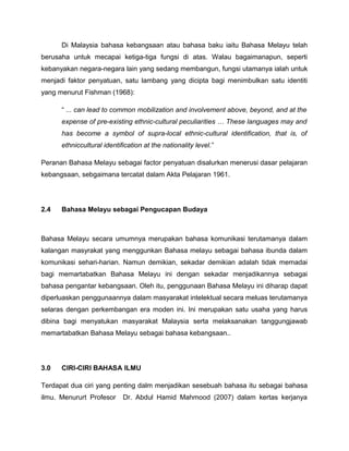bahasa melayu sebagai bahasa ilmu | DOC
