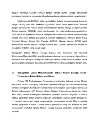 bahasa melayu sebagai bahasa ilmu | DOC