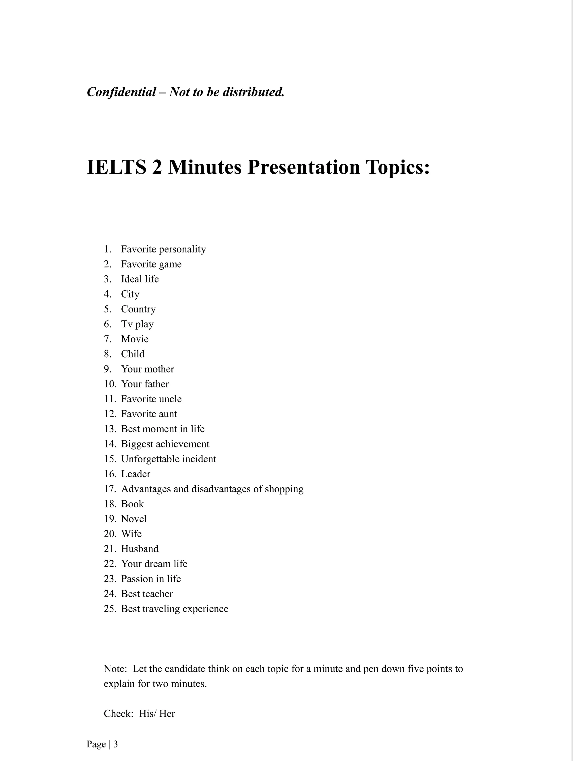 Complete speaking questions and answers | PDF