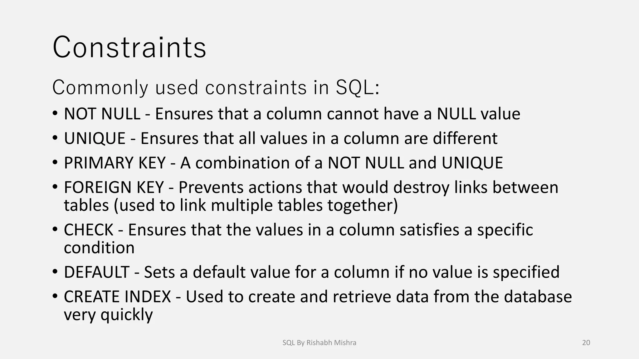 Complete SQL Tutorial In Hindi By Rishabh Mishra (Basic to Advance).pdf