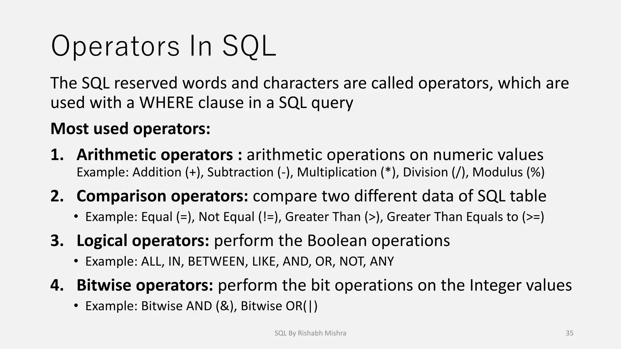 Complete SQL Tutorial In Hindi By Rishabh Mishra (Basic to Advance).pdf