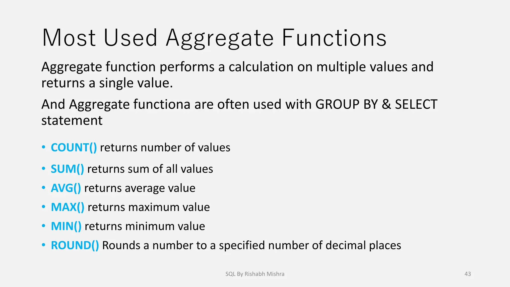 Complete SQL Tutorial In Hindi By Rishabh Mishra (Basic to Advance).pdf