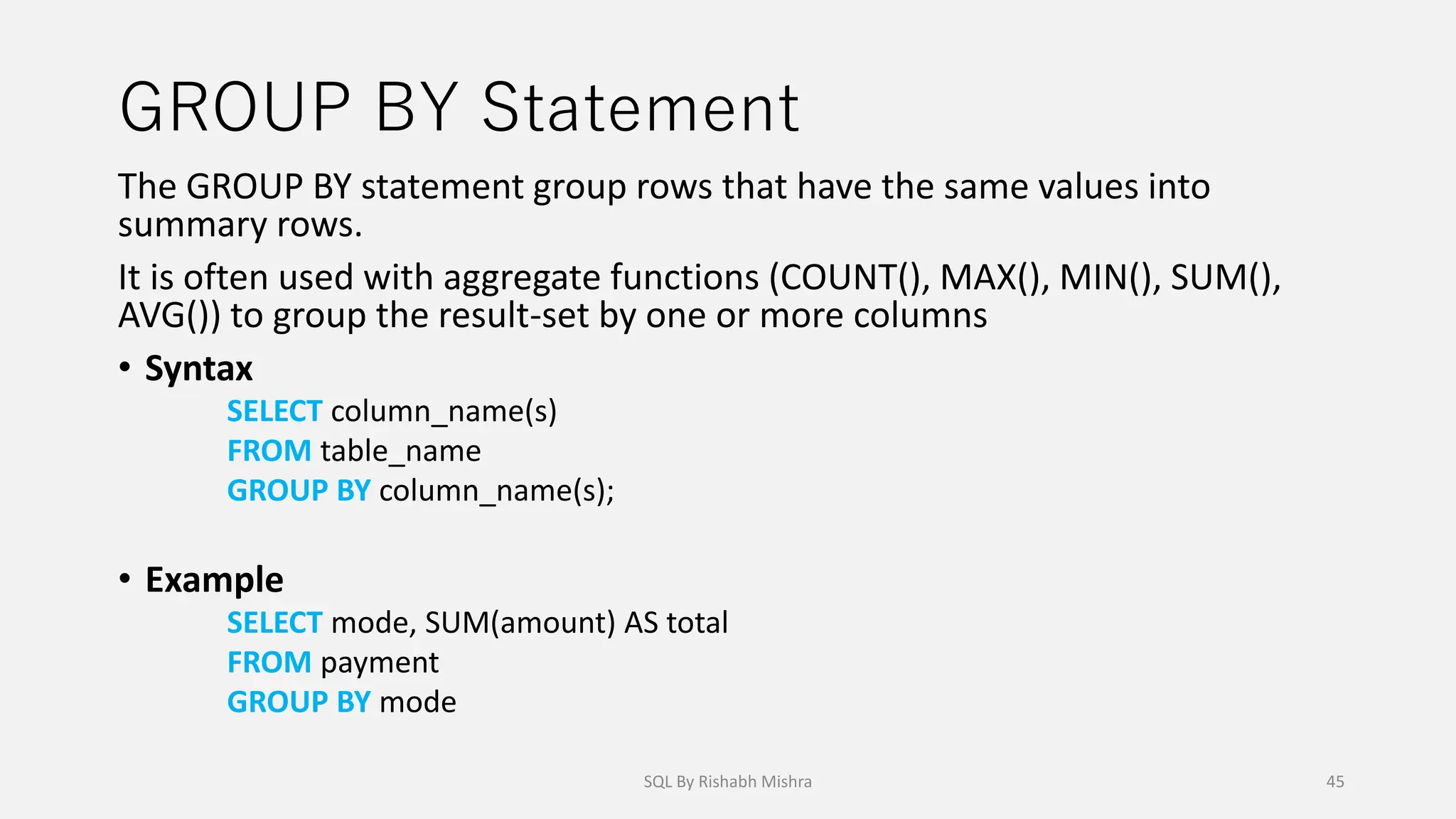 Complete SQL Tutorial In Hindi By Rishabh Mishra (Basic to Advance).pdf