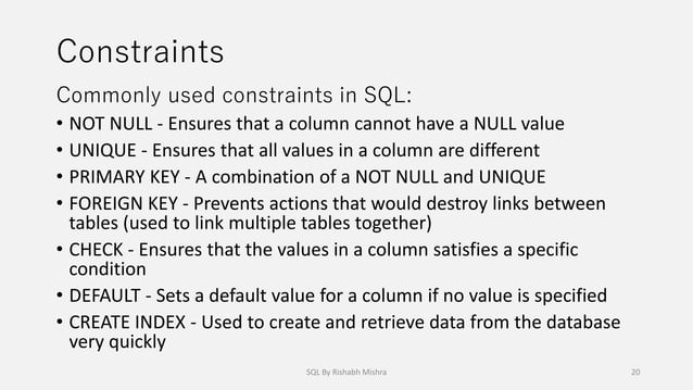 Complete SQL Tutorial In Hindi By Rishabh Mishra (Basic to Advance).pdf