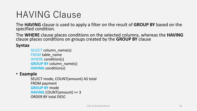 Complete SQL Tutorial In Hindi By Rishabh Mishra (Basic to Advance).pdf
