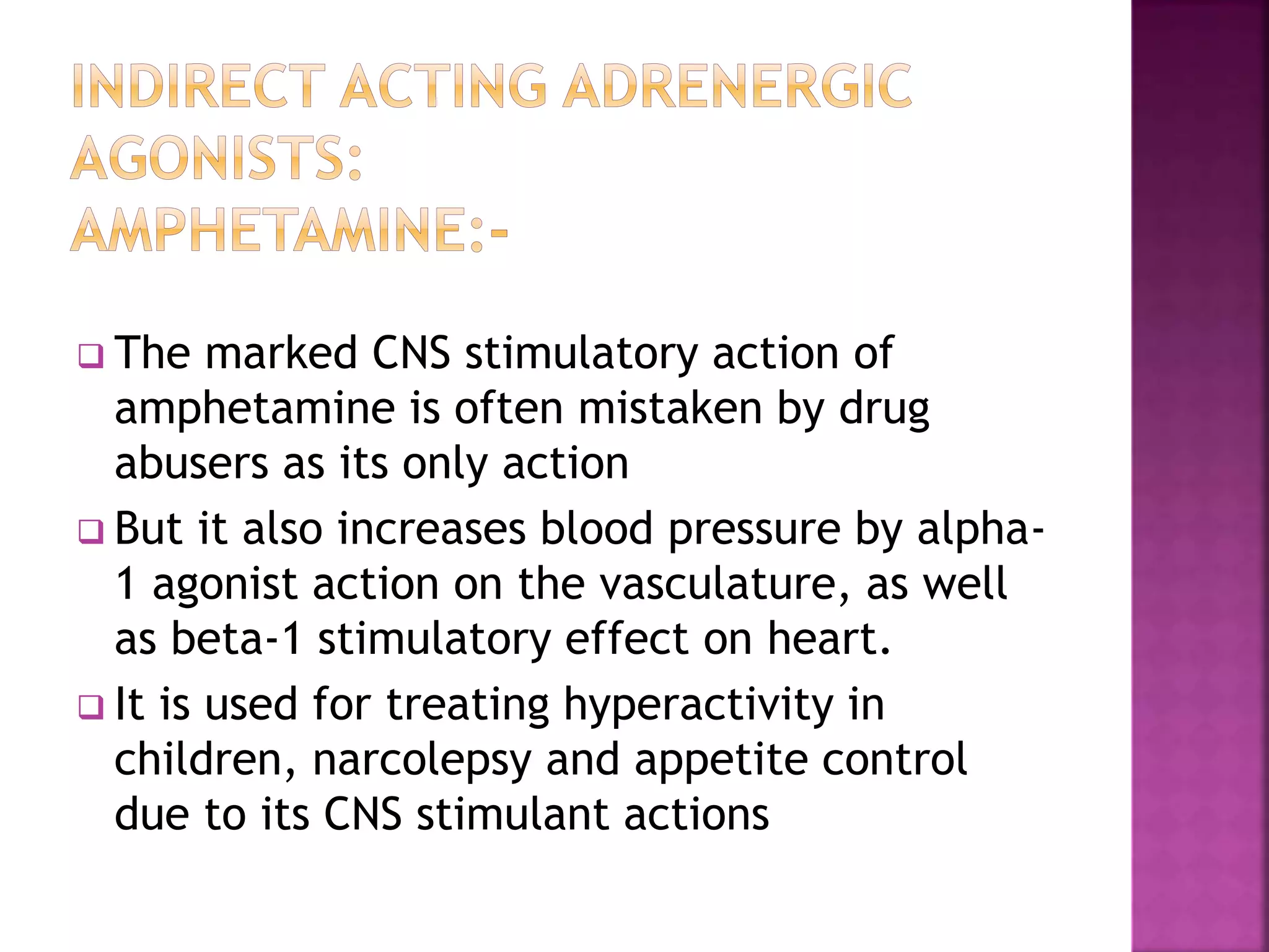 adrenergic agonists & antagonists | PPTX