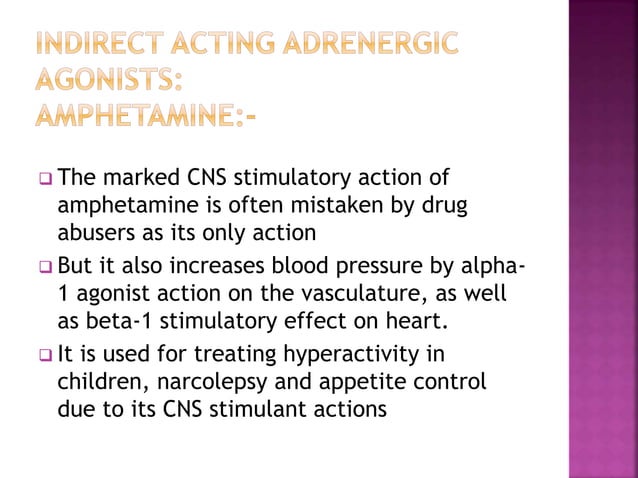 adrenergic agonists & antagonists | PPTX