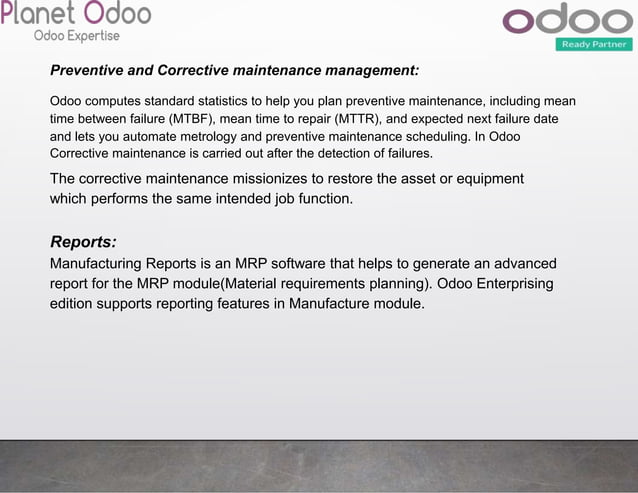 Complete step by step guide to odoo 13 manufacturing | PPTX