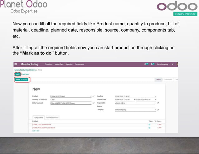 Complete Step By Step Guide To Odoo 13 Manufacturing Ppt 