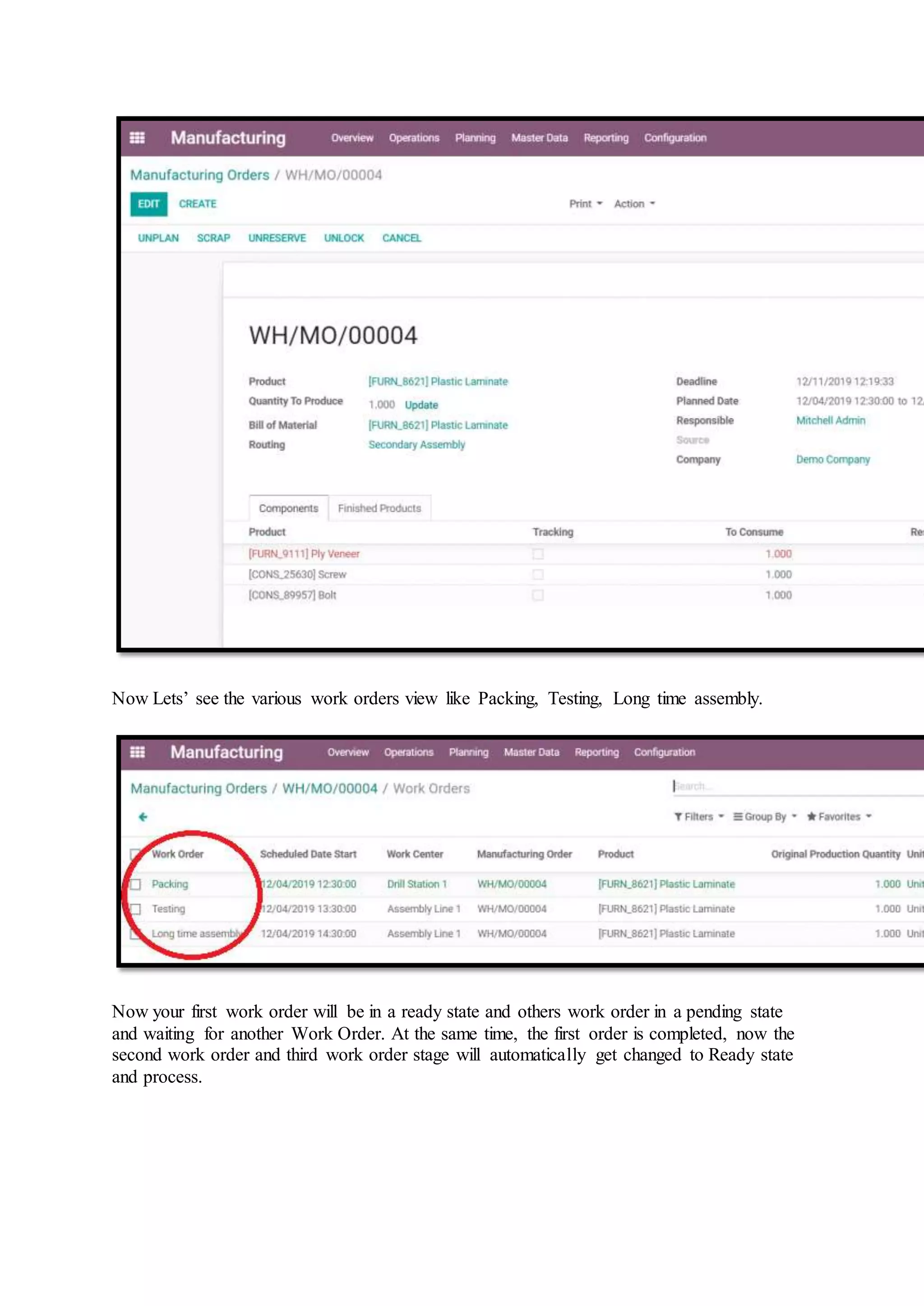 Complete step by step guide to odoo manufacturing | DOCX