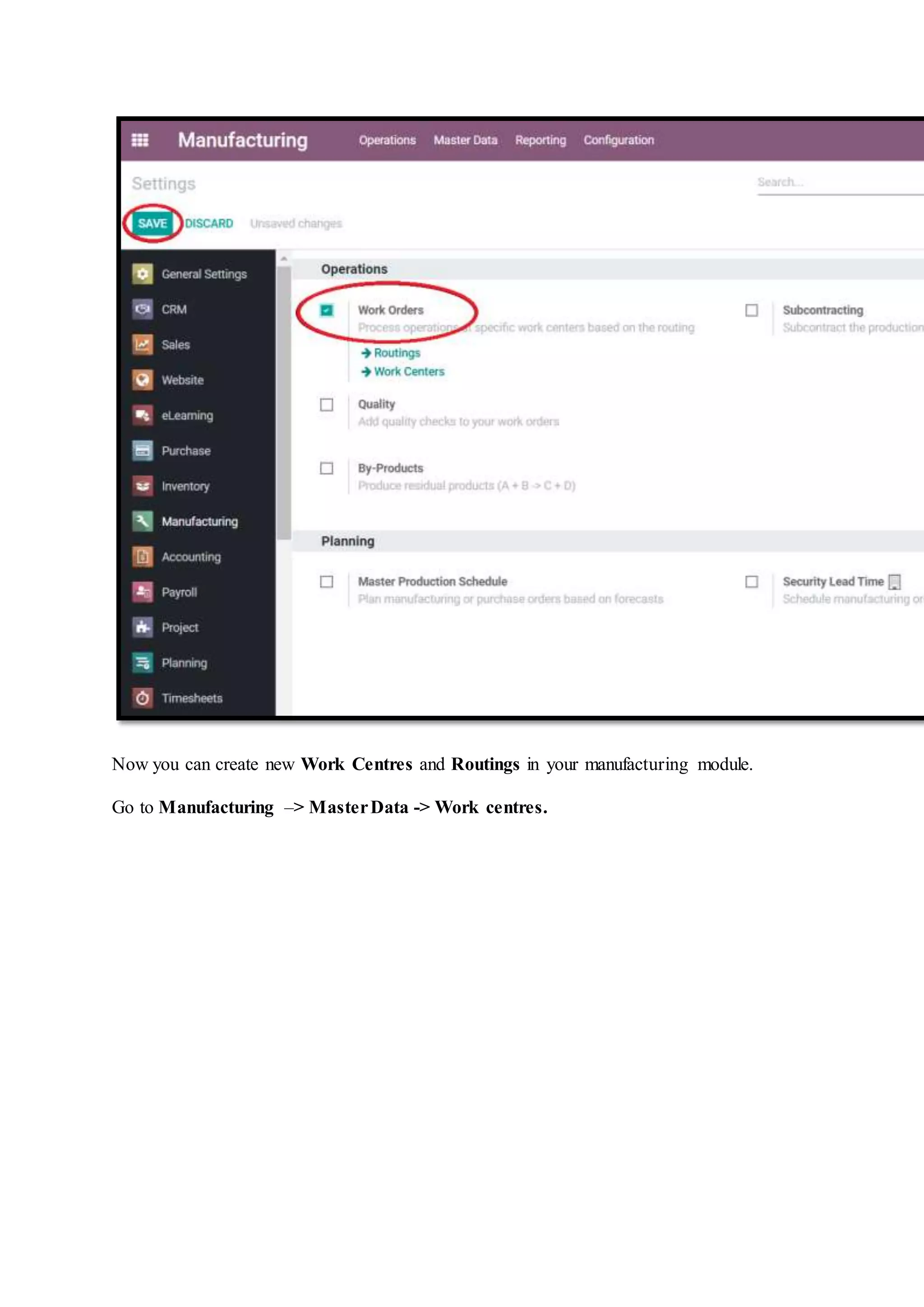 Complete step by step guide to odoo manufacturing | DOCX