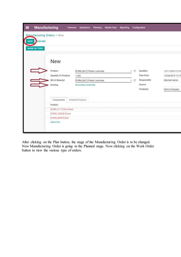 Complete step by step guide to odoo manufacturing | DOCX ...