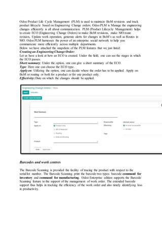 Complete step by step guide to odoo manufacturing | DOCX