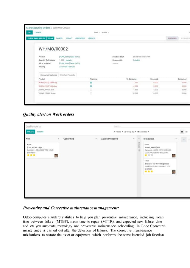 Complete step by step guide to odoo manufacturing | DOCX ...