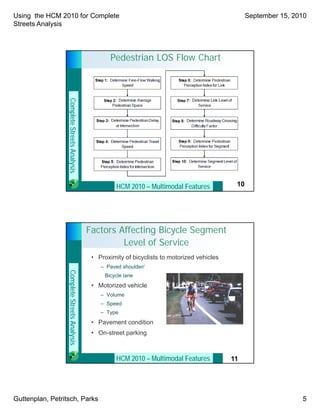 Session 37: Using 2010 HCM for Complete Streets-PWPB | PDF