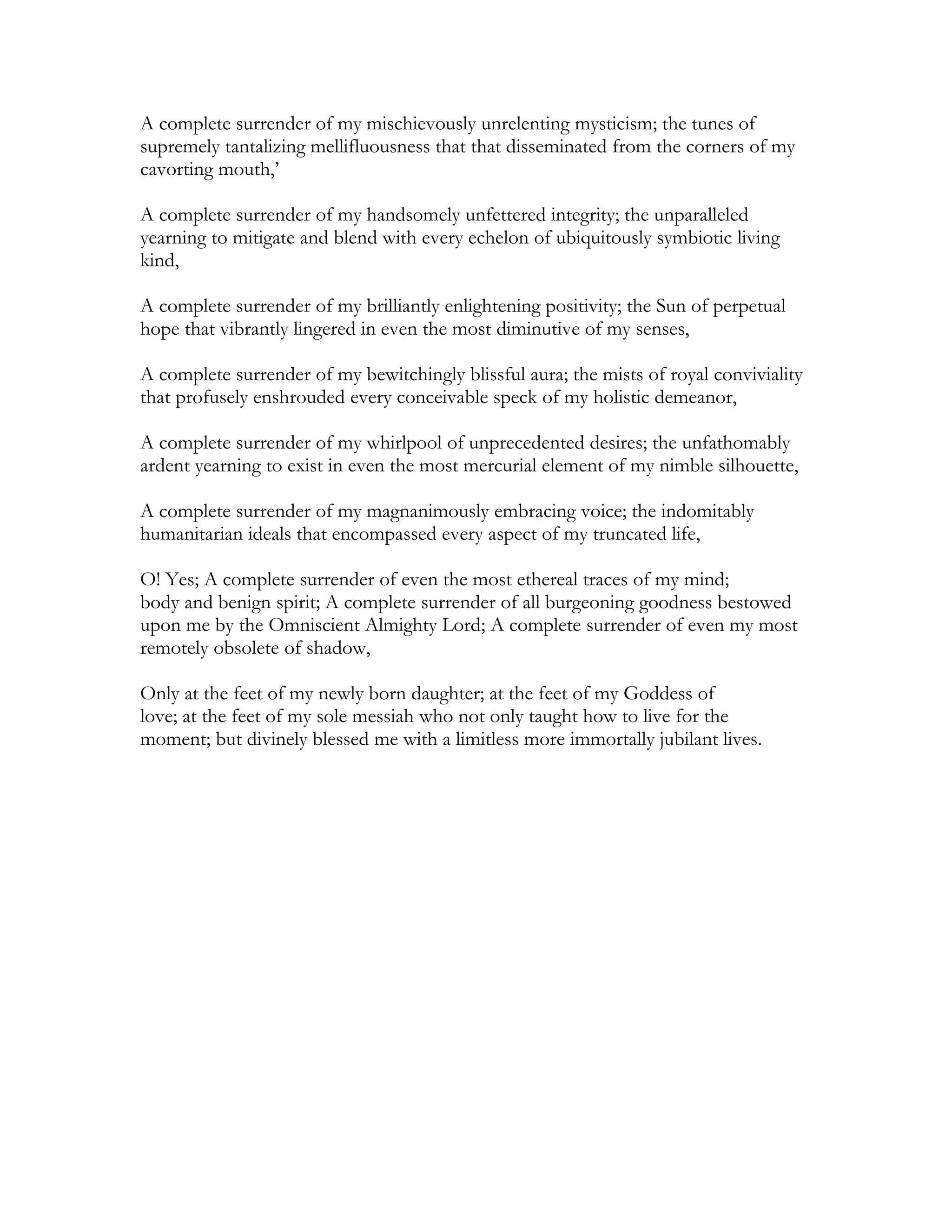 Complete Surrender | DOC