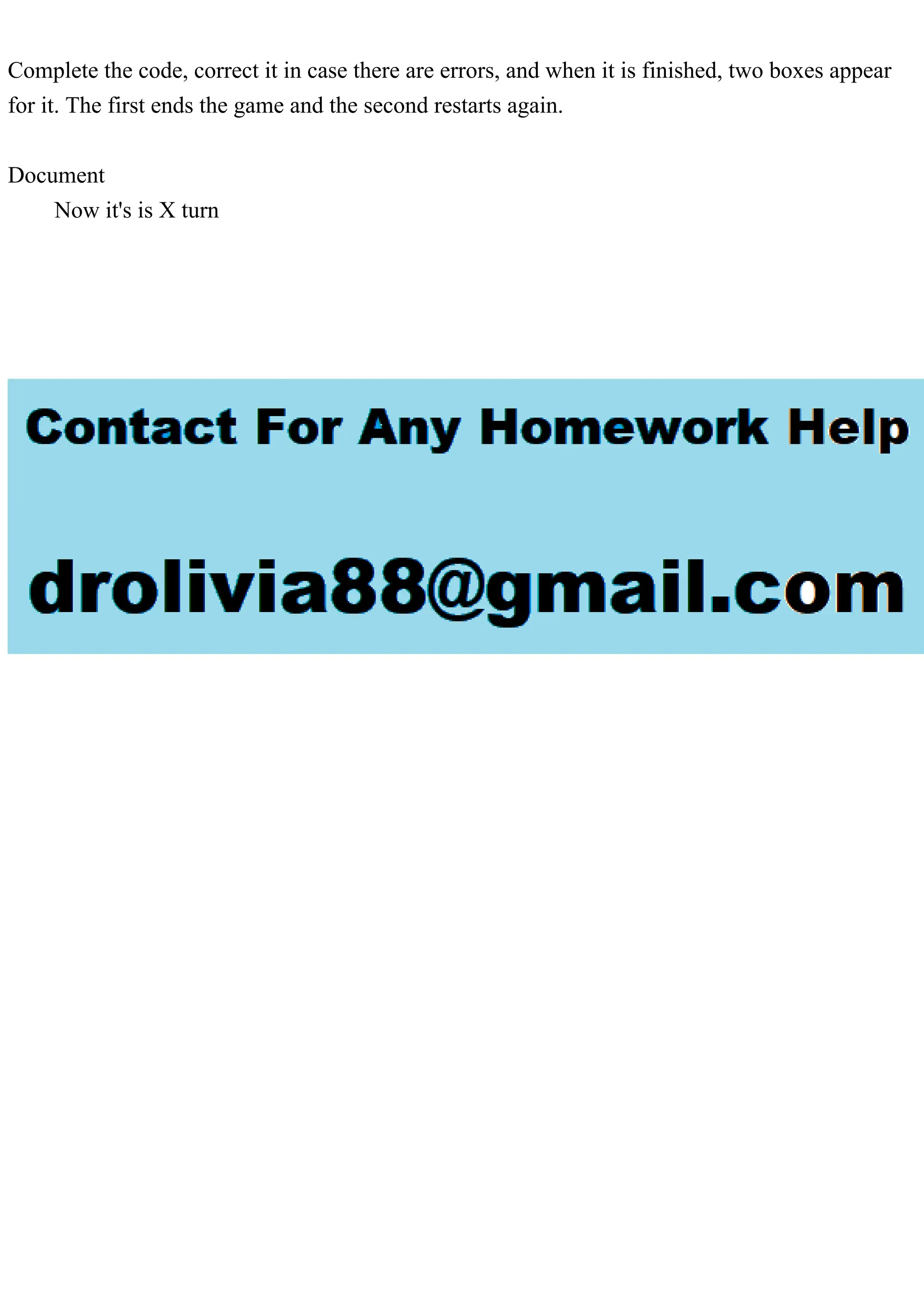 Complete the code, correct it in case there are errors, and when it .pdf