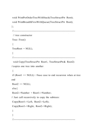 Complete the C++ program and implement the routines that are not .docx