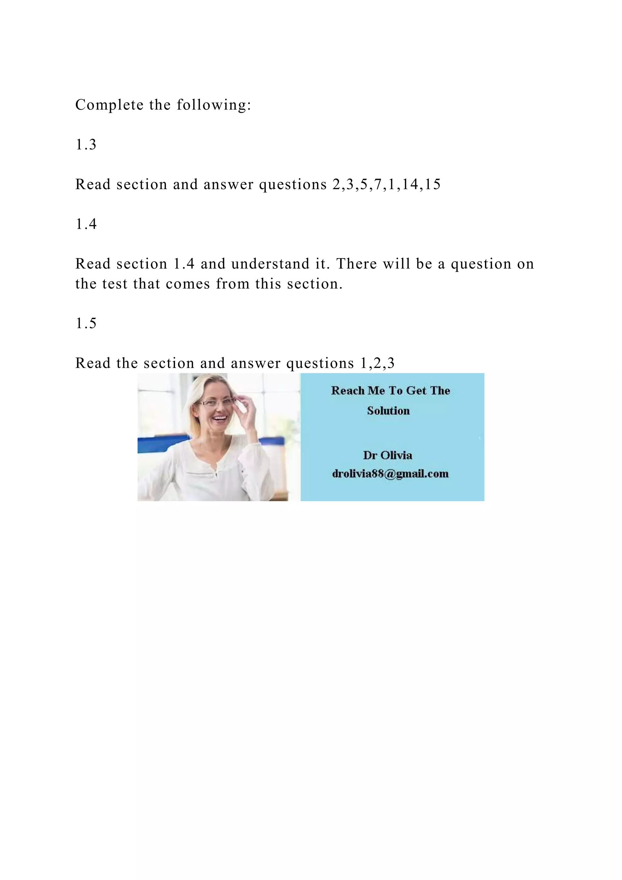 Complete the following1.3Read section and answer questions .docx