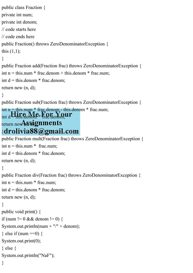 Complete the following code segment to handle potential zero denomin.pdf | Programming Languages ...