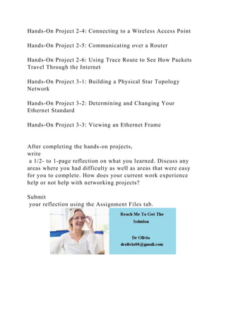 Complete the following Hands-On Projects of Chs. 1, 2, and 3 i.docx