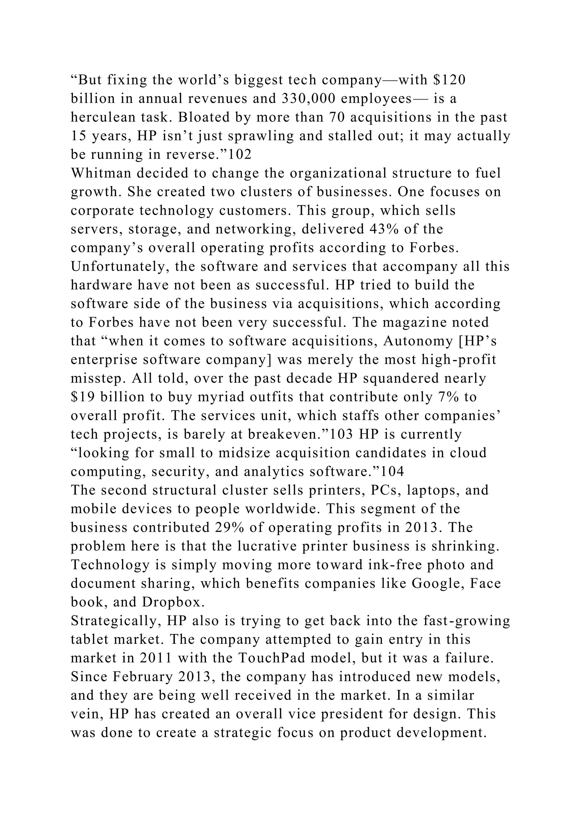 Complete the Hewlett-Packard Case Study Analysis. Answer all the q.docx