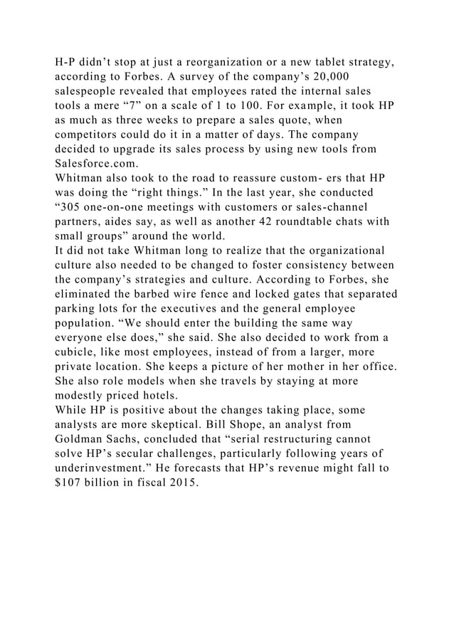 Complete the Hewlett-Packard Case Study Analysis. Answer all the q.docx